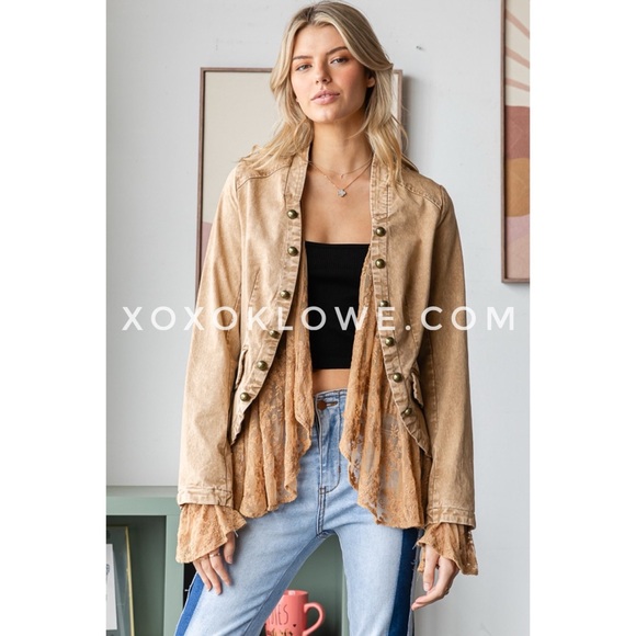 Oli & Hali | Jackets & Coats | Oli Hali Washed Curved Hem Jacket With ...